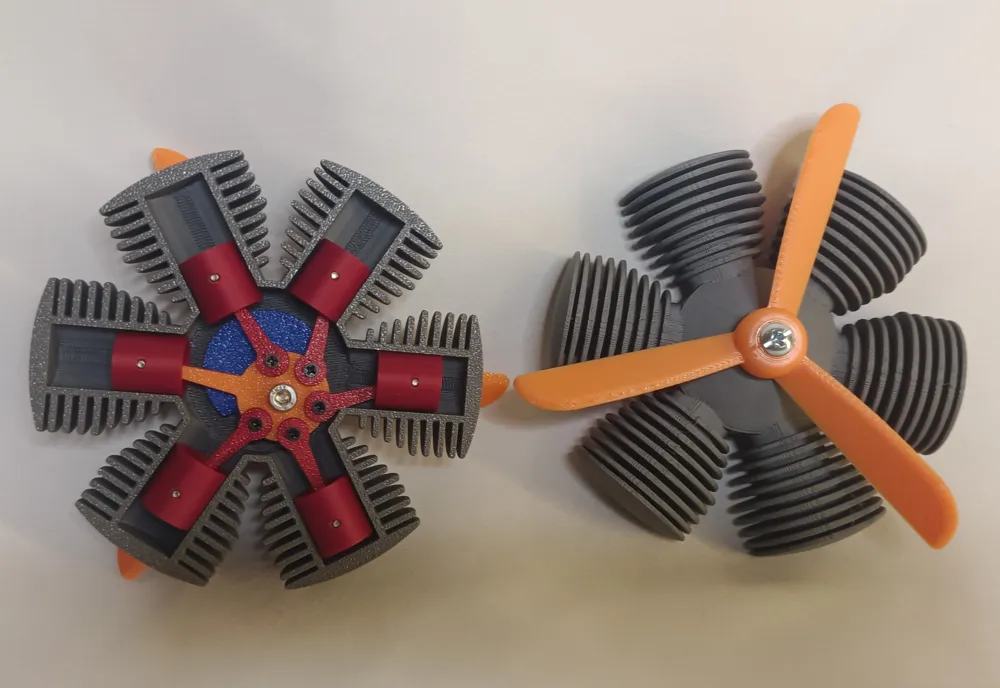 Radial Engine Fidget Toy - Free 3D Print Model - MakerWorld