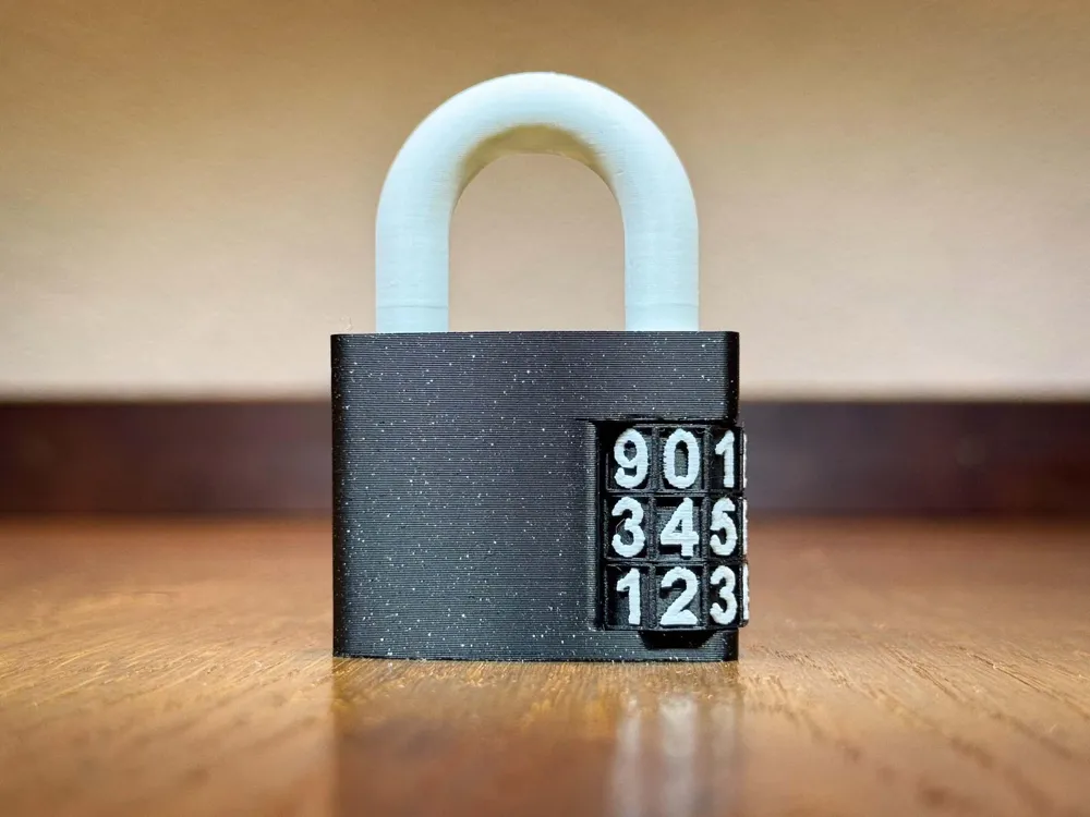 Fully 3D Pirnted Combination Lock - Free 3D Print Model - MakerWorld