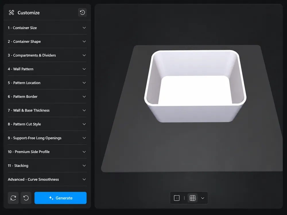 Storage Container Generator|Custom Size, Stackable - Free 3D Print ...