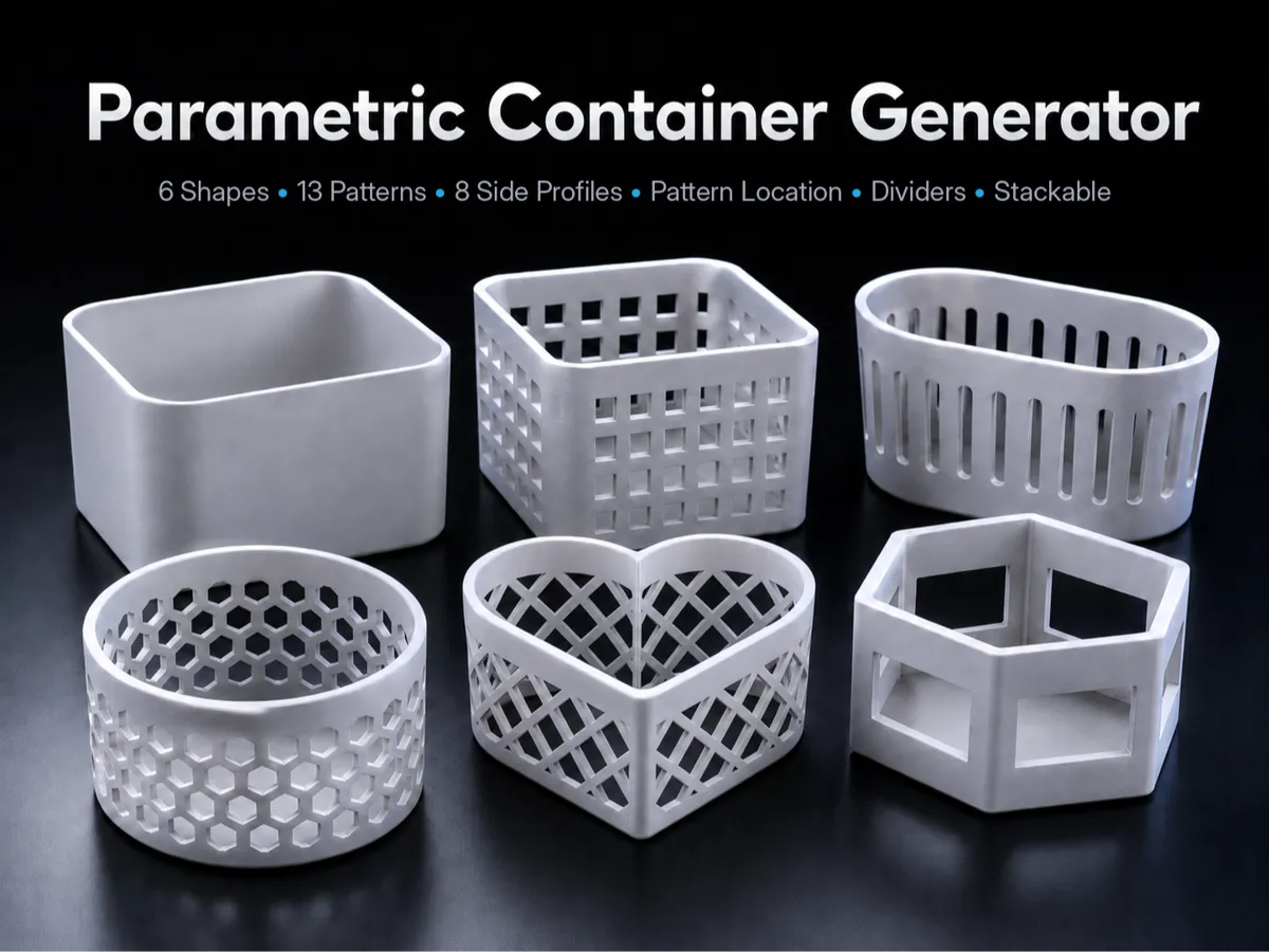Storage Container Generator|Custom Size, Stackable - Free 3D Print ...