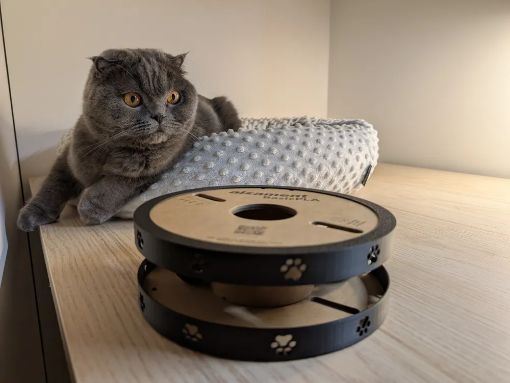 Filament Spool DIY Cat Dog Toy Treat Puzzle - Free 3D Print Model ...