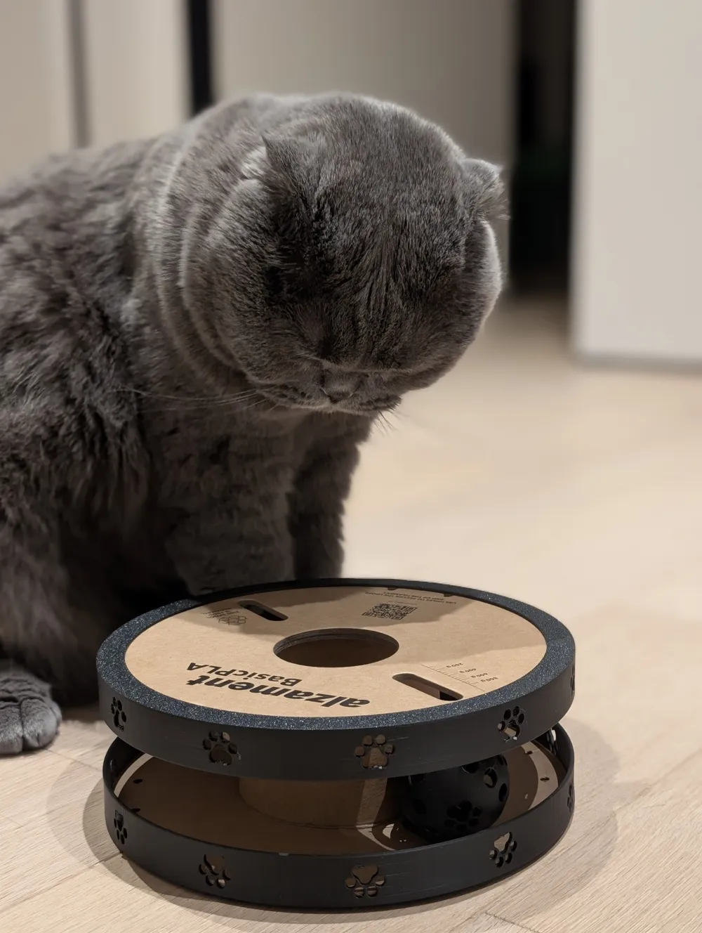 Filament Spool DIY Cat Dog Toy Treat Puzzle - Free 3D Print Model ...