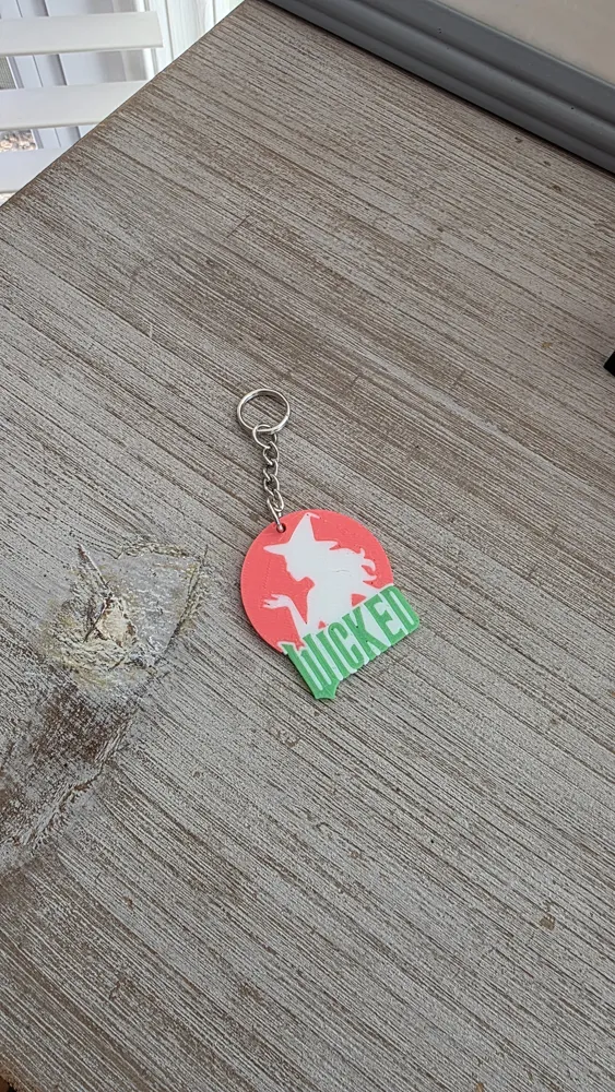 Wicked movie silhouette keychain by IronSerif MakerWorld: Download Free ...