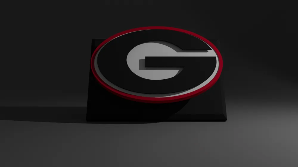 NCAA UGA Georgia Bulldogs Floating Logo Sign - Free 3D Print Model ...
