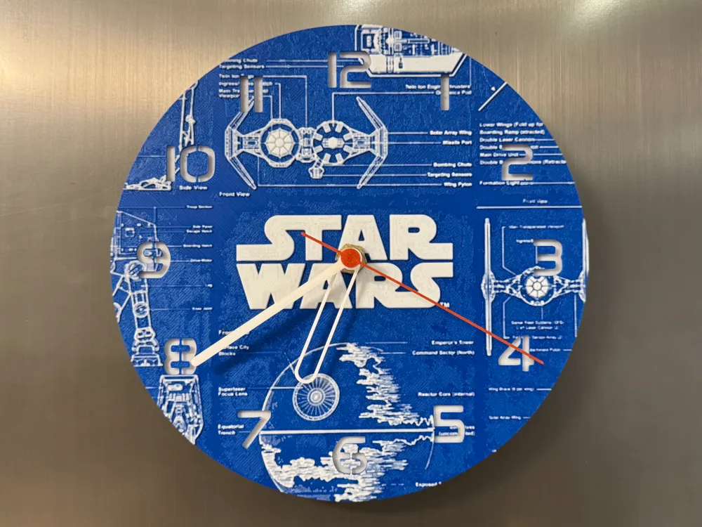 wall / desk clock Star Wars Blue Print HueForge Remixed by cP3D ...
