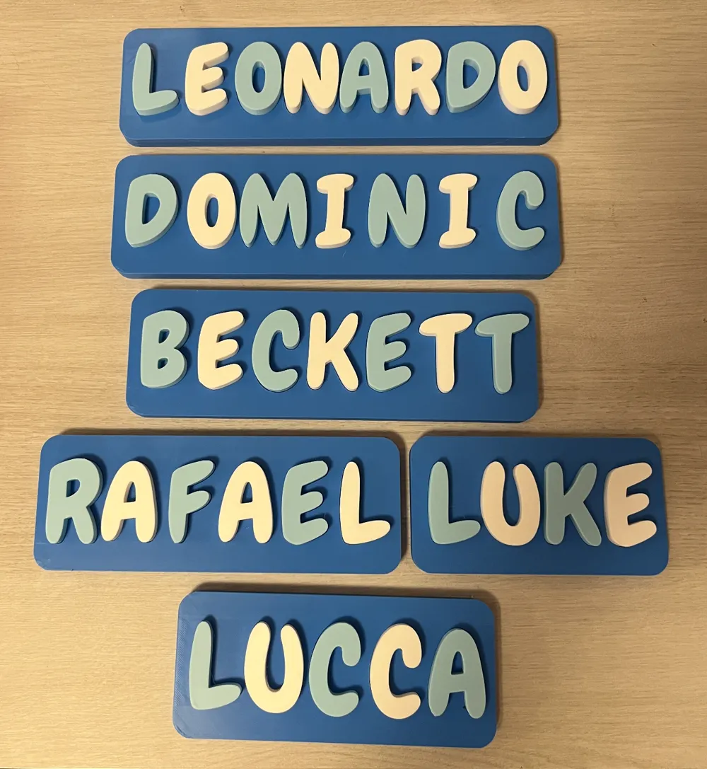 Kids Name Puzzle Collection - Free 3D Print Model - MakerWorld