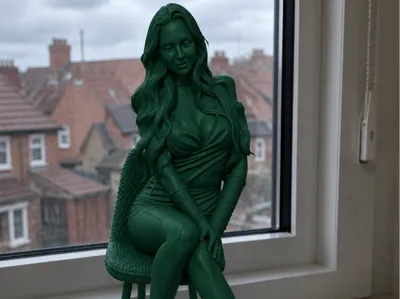 Seated Woman Figurine | Girl On Chair - Free 3D Print Model - MakerWorld