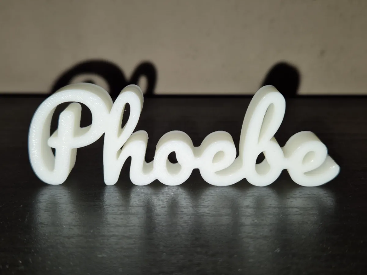Phoebe Name Sign Display Decor - Free 3D Print Model - MakerWorld
