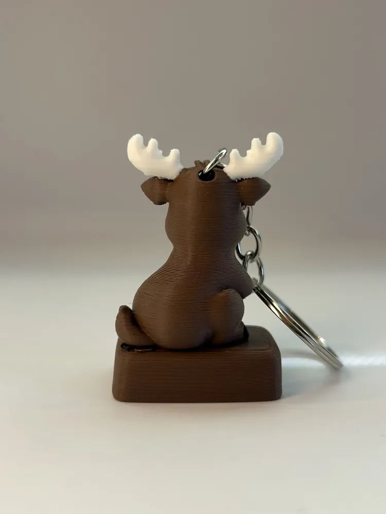 Smiling Moose Keychain - Free 3D Print Model - MakerWorld