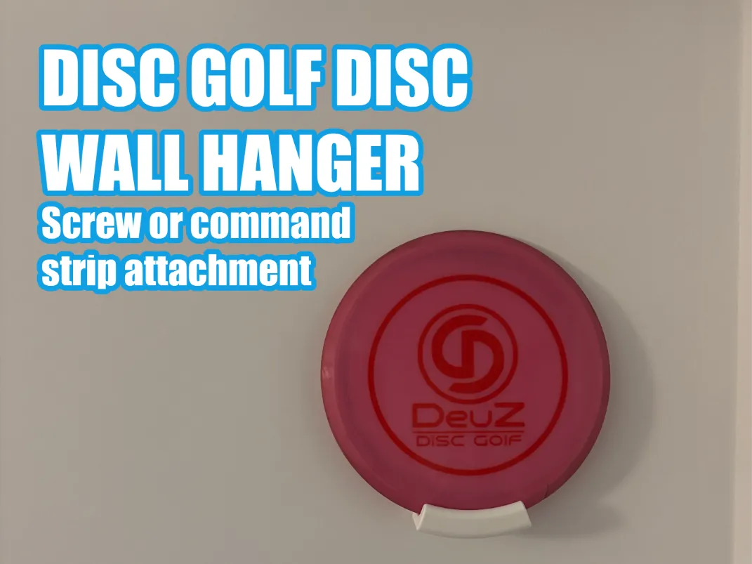 Disc Golf Disc Wall Mount - Screw or adhesive tape - Free 3D Print ...