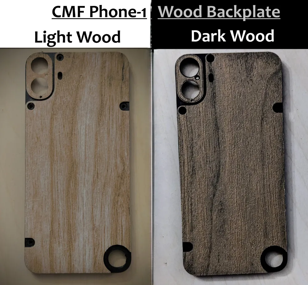 CMF Phone 1 Wood Back Cover: Light & Dark Options by 3Dylan - MakerWorld