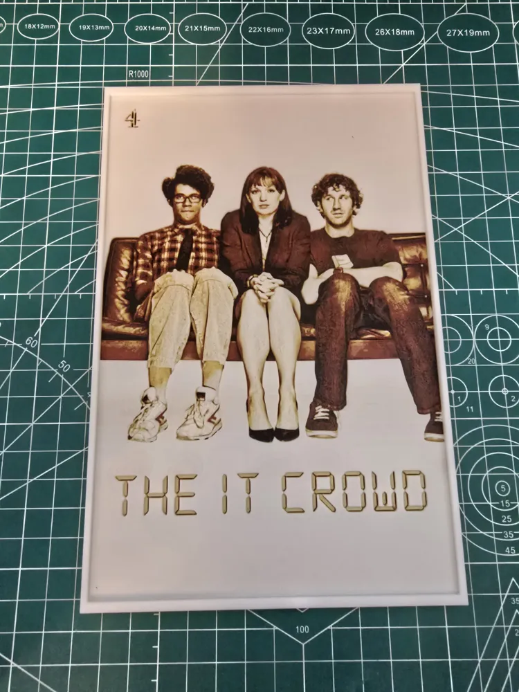 The IT Crowd Poster - Hueforge Art by Lumpy3D MakerWorld: Download Free 3D Models