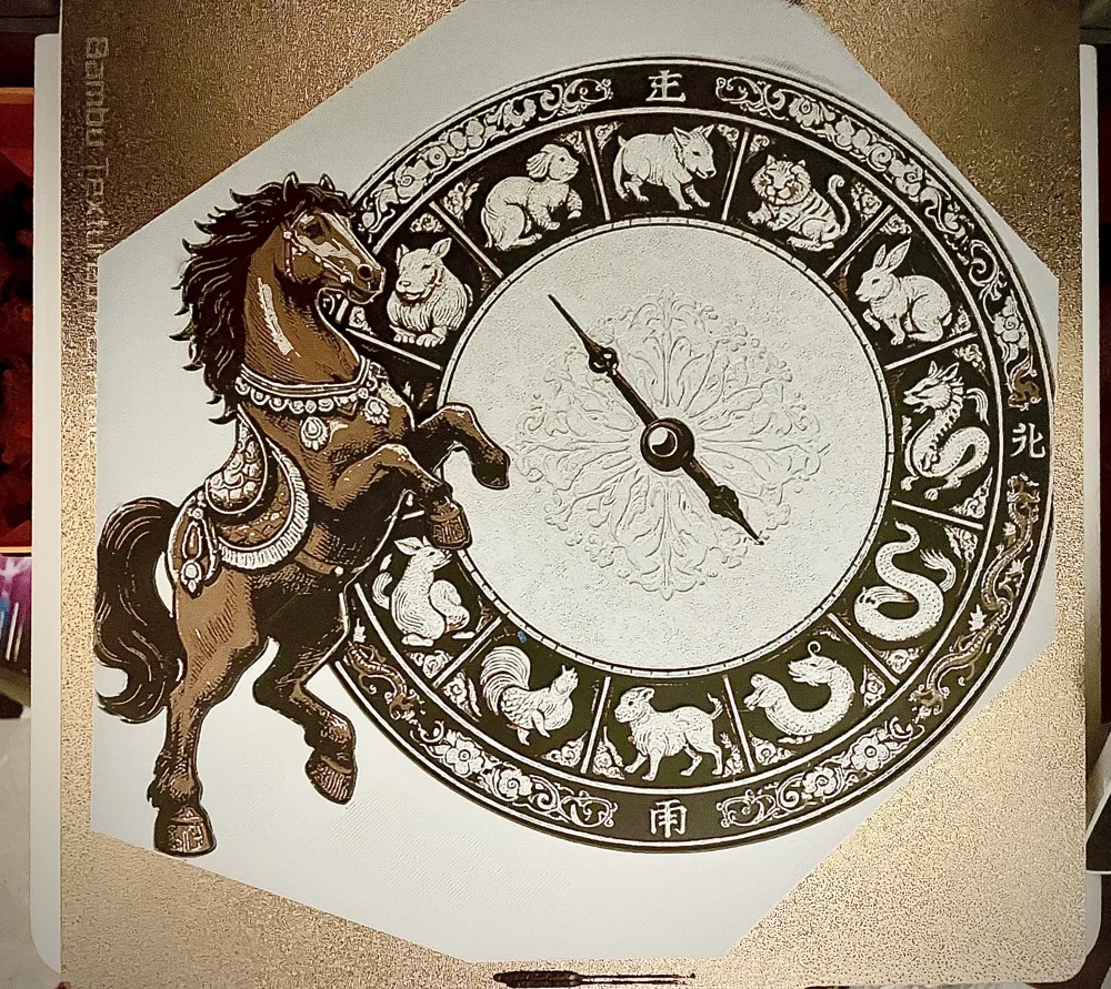 Horloge de l'année du cheval - Modèle d'Impression 3D Gratuit - MakerWorld