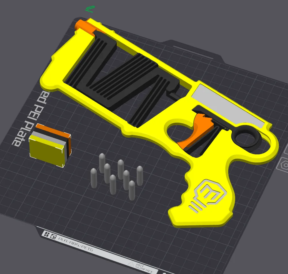 Mark Rober Blaster NERF Remix + 8 Darts Remixed by DarkHorseDesignWorks - MakerWorld