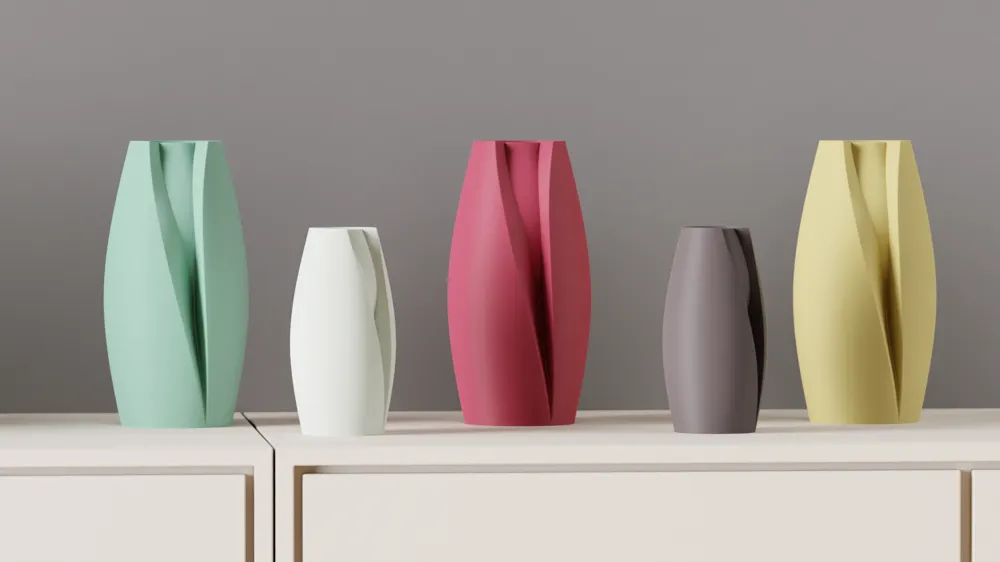 Elegant Vase Modern Home Décor Solid or Vase Mode by Abstractia Design ...