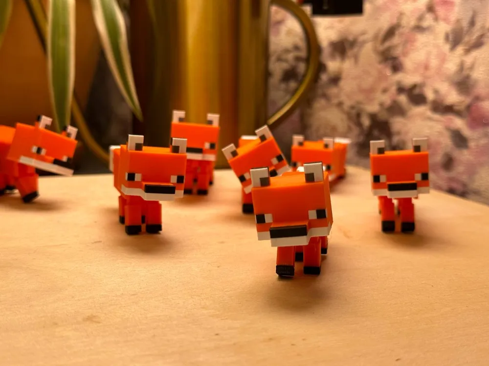 Minecraft Fox Articulated - Free 3D Print Model - MakerWorld