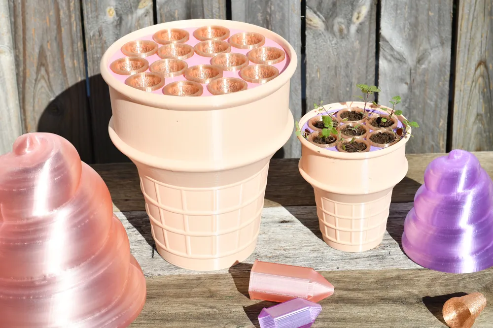 Ice Cream Green House Seed Starter Kit - Free 3D Print Model - MakerWorld