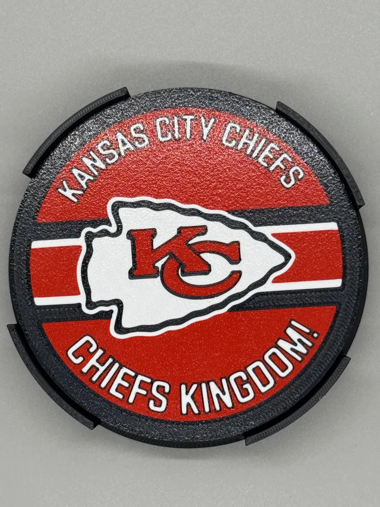Kansas City Chiefs Kingdom Coaster and Holder by AJPPrints MakerWorld ...