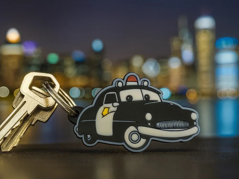 Disney Pixar Cars – Sheriff Keychain by GAF 3D MakerWorld: Download ...