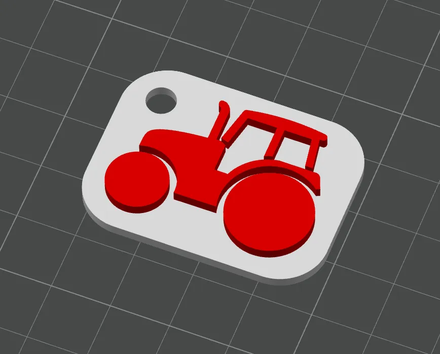 Tractor keyring by Marche - MakerWorld