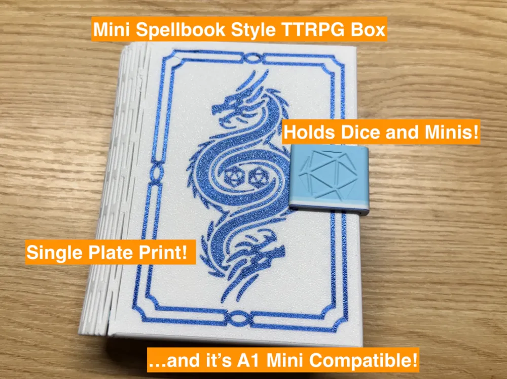 Mini Spellbook Style TTRPG Box A1 Mini Compatible by Hilliard Hall ...