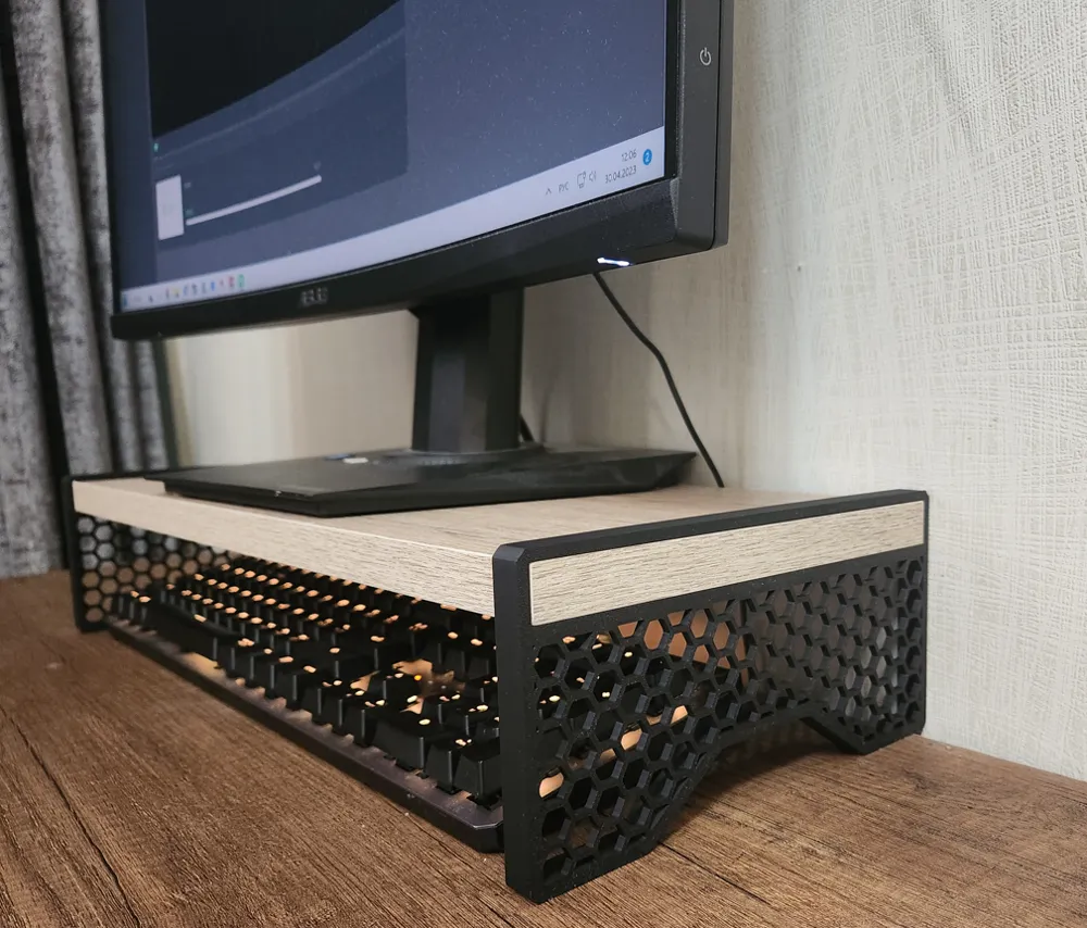 Monitor stand honeycomb - Free 3D Print Model - MakerWorld