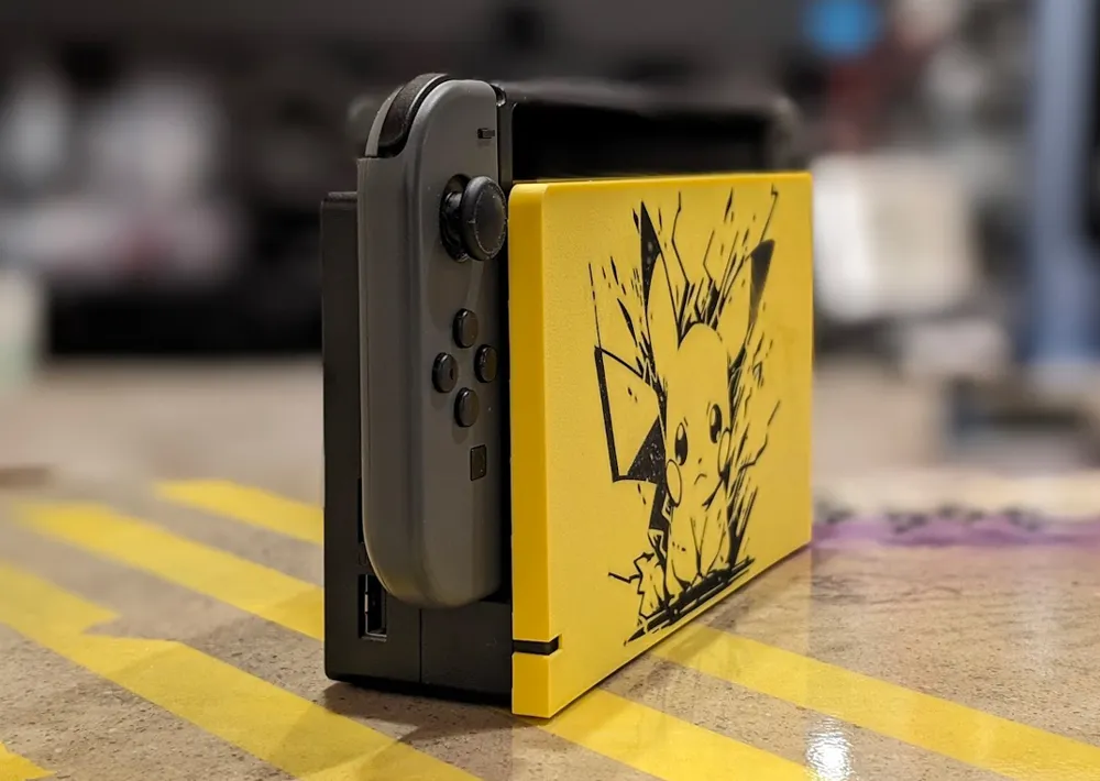Nintendo Switch Dock Cover Pikachu 0.2mm Nozzle by angry-p1p - MakerWorld
