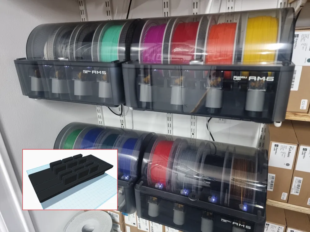 Bambu Lab AMS Wall Mount Brackets to fit 320mm Twin Slot Shelving ...