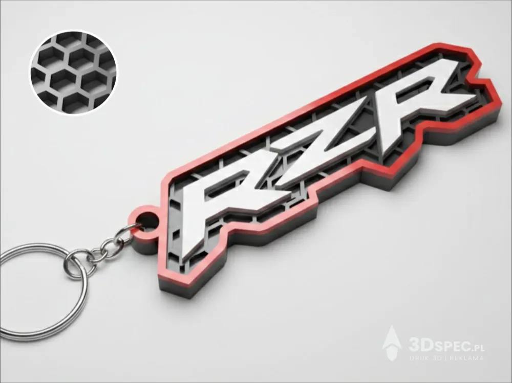 Polaris RZR logo keychain - Free 3D Print Model - MakerWorld