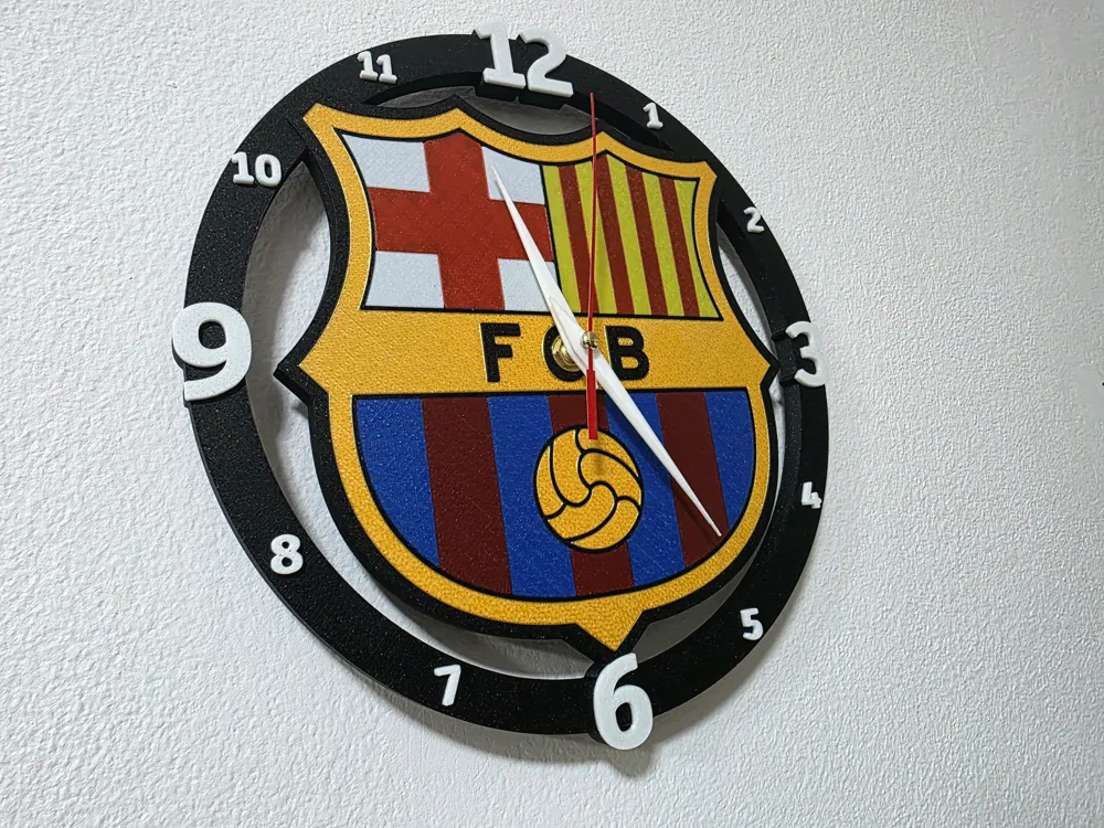 FC Barcelona Wall Clock - Free 3D Print Model - MakerWorld