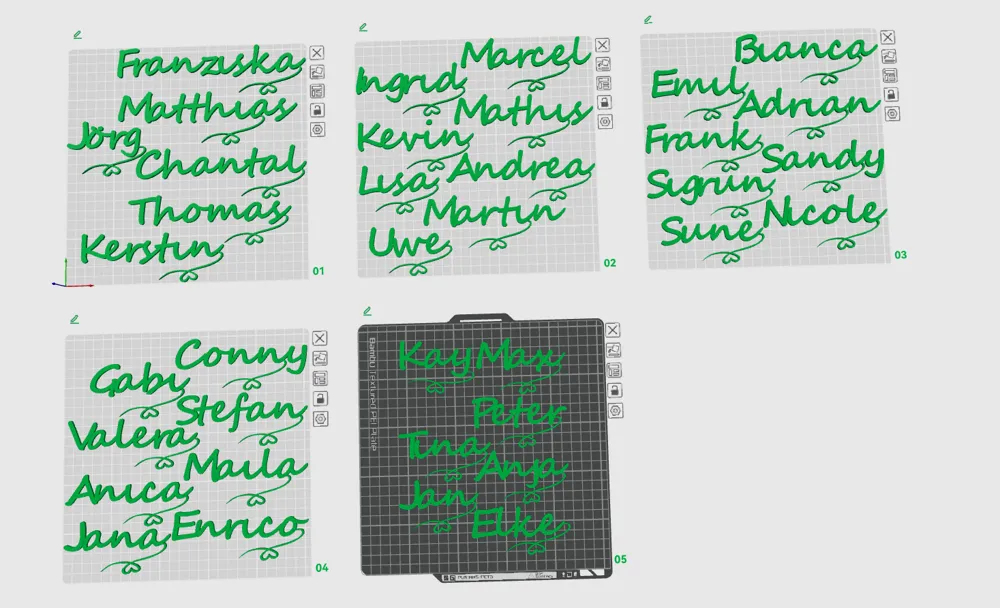 Glass Name Tags over 200 Names - Free 3D Print Model - MakerWorld