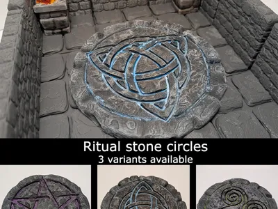 Ritual stone circle - 3 variants - DND scenery - Free 3D Print Model ...