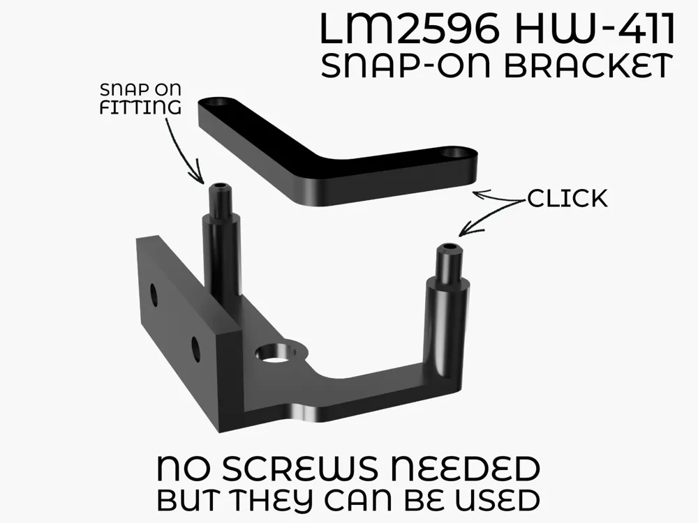 LM2596 Buck Converter Bracket by 3d-PrintCreator MakerWorld: Download Free 3D Models
