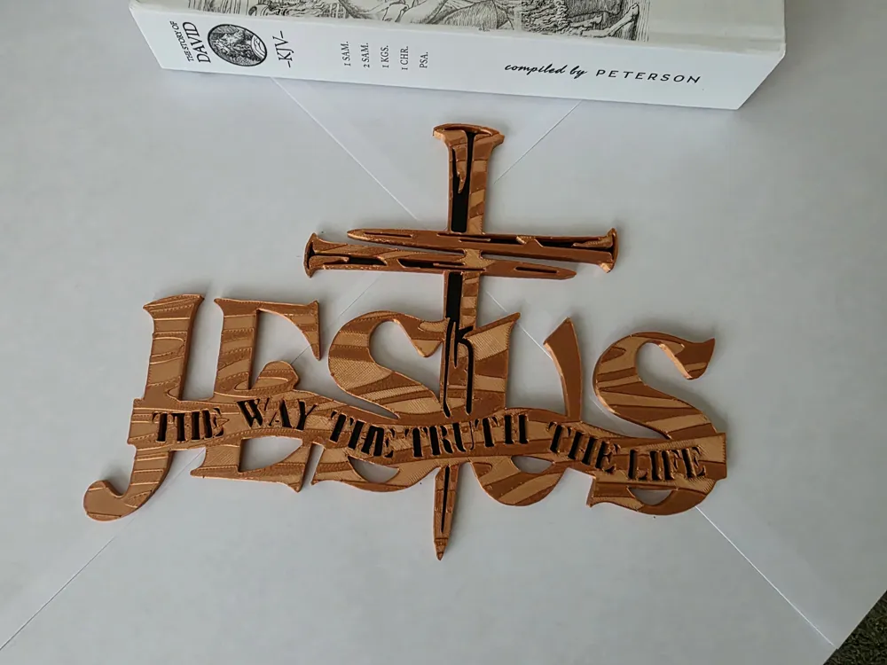 Jesus the Way the Truth the Life table decoration - Free 3D Print Model ...