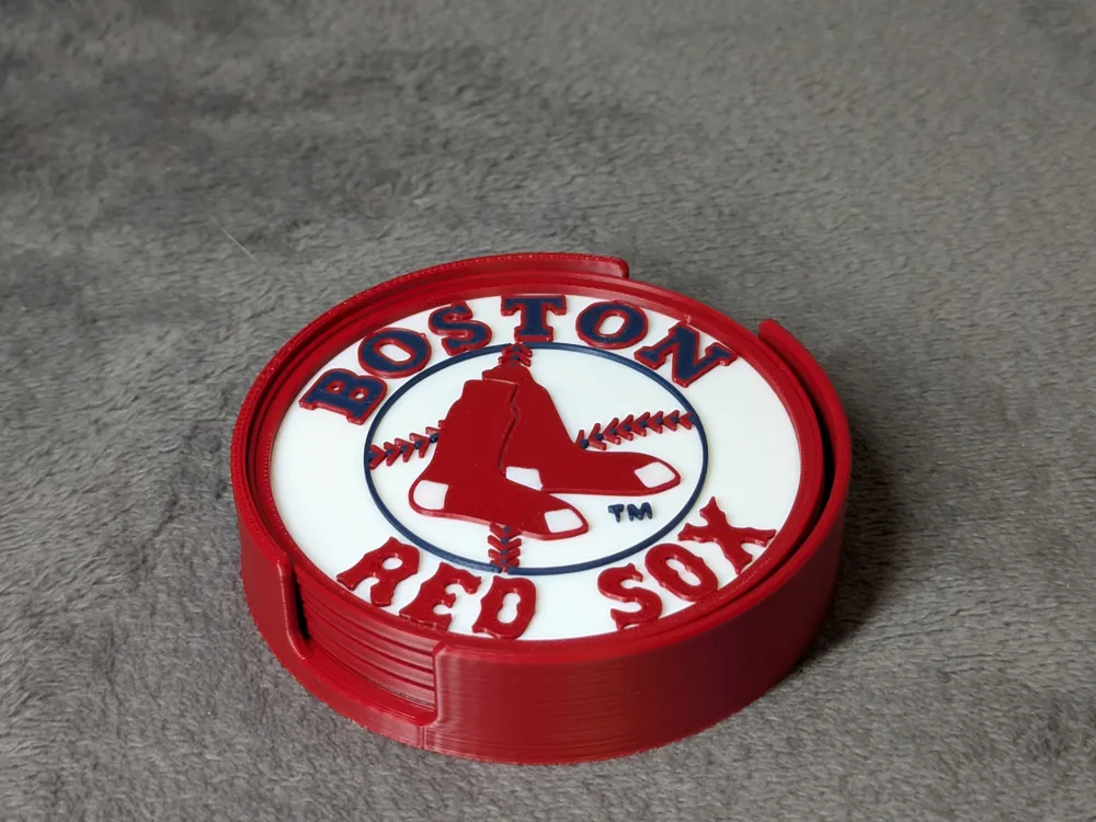 Boston Red Sox 3D Stackable Coaster - Free 3D Print Model - MakerWorld