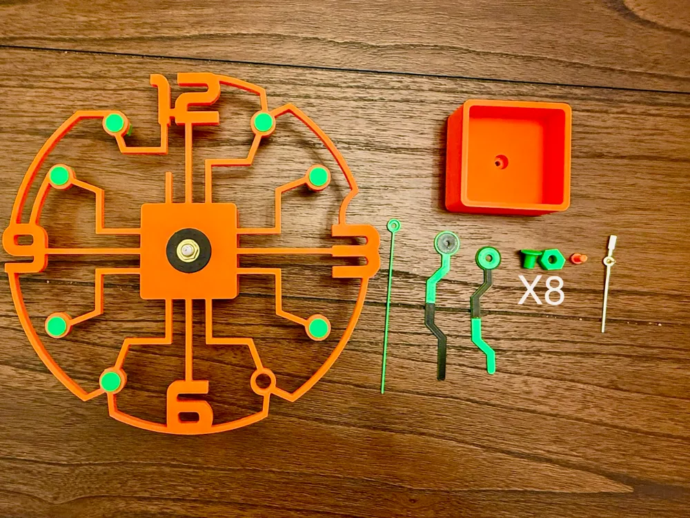 Circuit Clock - W/ EZ Wall Mount by Waveprint - MakerWorld