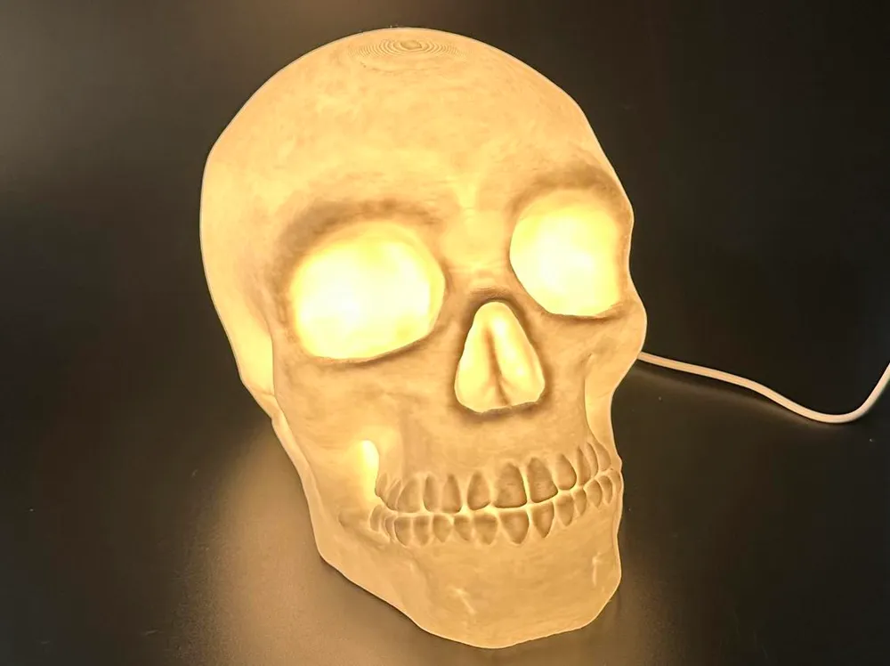 Deluxe Gothic Skull USB LED Lamp - Bambu LED Kit - Free 3D Print Model ...