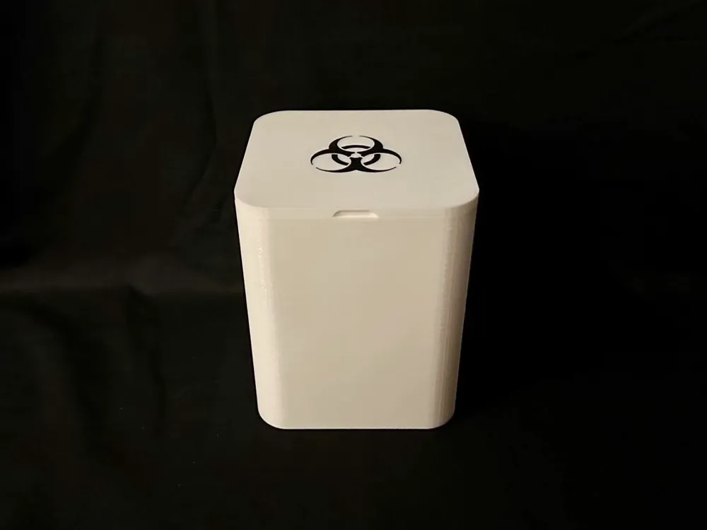 Durable Sharps Container - Snap On Lid - Biohazard by BATTCAVE - MakerWorld