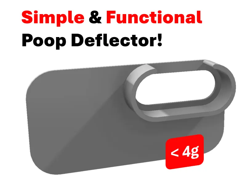 Poop Deflector (A1 and A1 Mini) by Simple & Functional MakerWorld ...