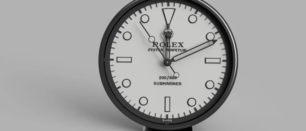 Rolex Style Clock - Free 3D Print Model - MakerWorld