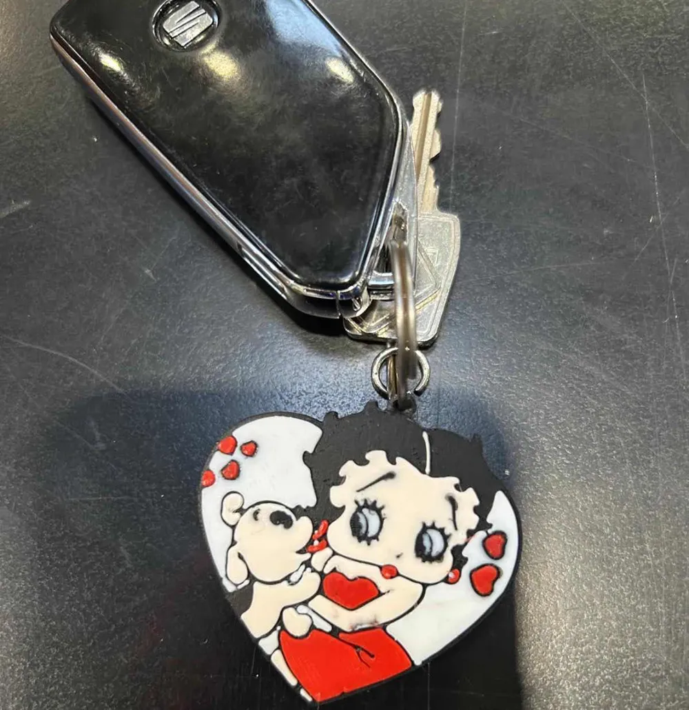 Betty Boop keychain by uli3DMakerWorld: Download Free 3D Models