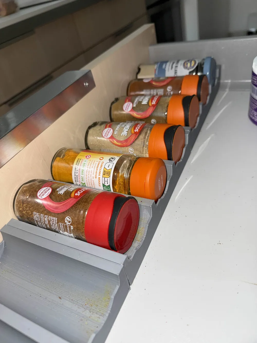 Spice Drawer Organizer - 9 Jars / 51cm - Free 3D Print Model - MakerWorld