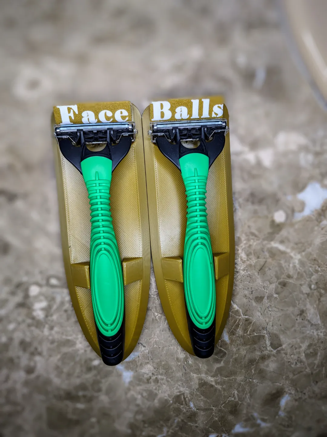 Face and Balls Pair of Razor Shaver Tray Holders - Free 3D Print Model ...