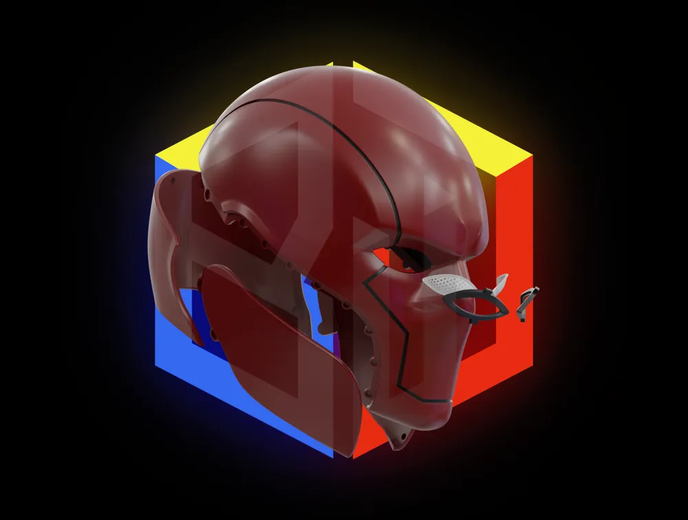 Red Hood vs Deathstroke Helmet - Free 3D Print Model - MakerWorld