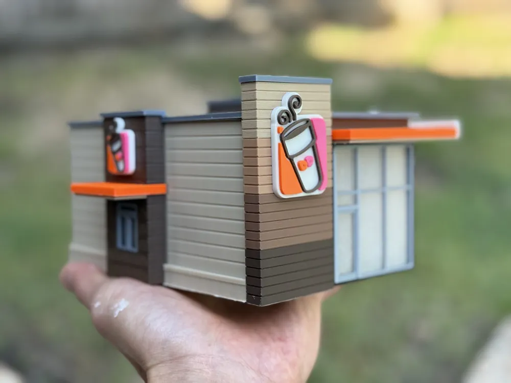 1:64 Dunkin Donuts DIorama - Free 3D Print Model - MakerWorld