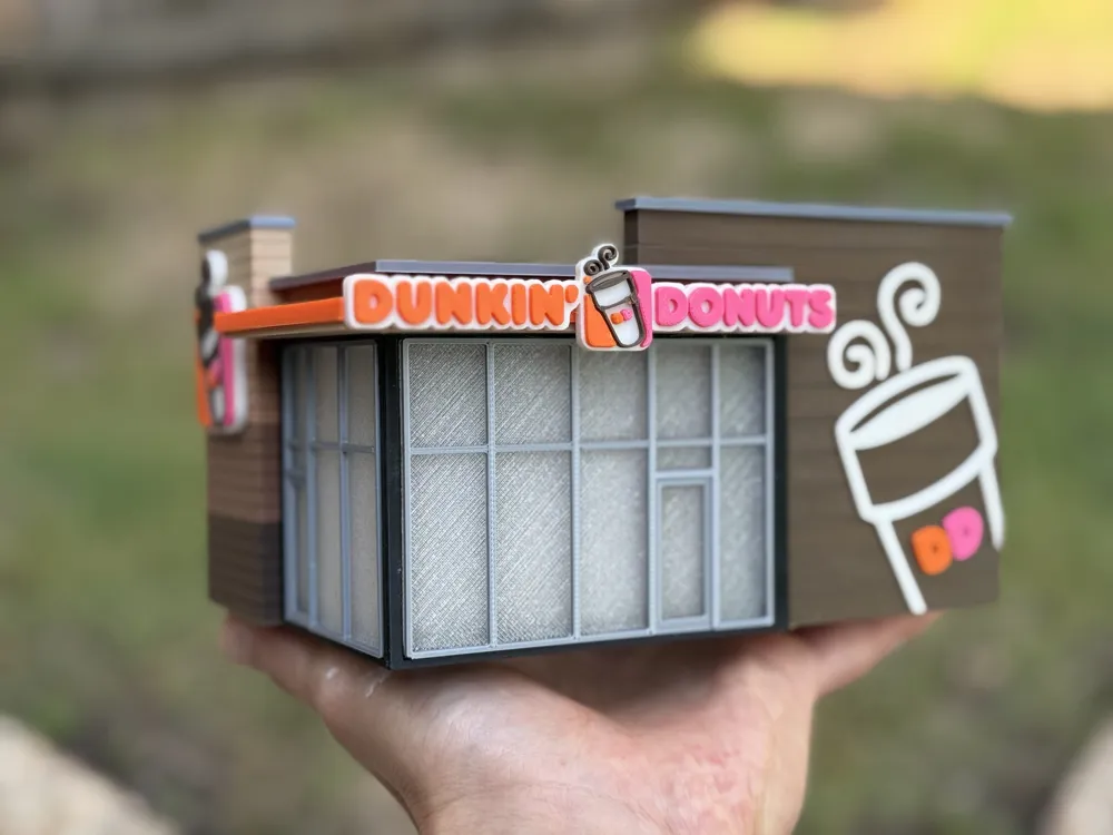 1:64 Dunkin Donuts DIorama by Bokkins3d MakerWorld: Download Free 3D Models