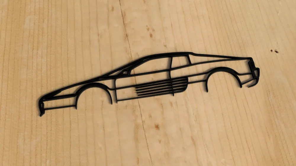 Ferrari Testarossa 2D Wall Art by Kaktus - MakerWorld