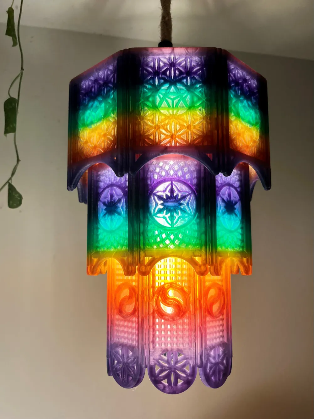 Trippy Three Tier Geometric LED Pendant Lamp/Light by K-Printz3D ...