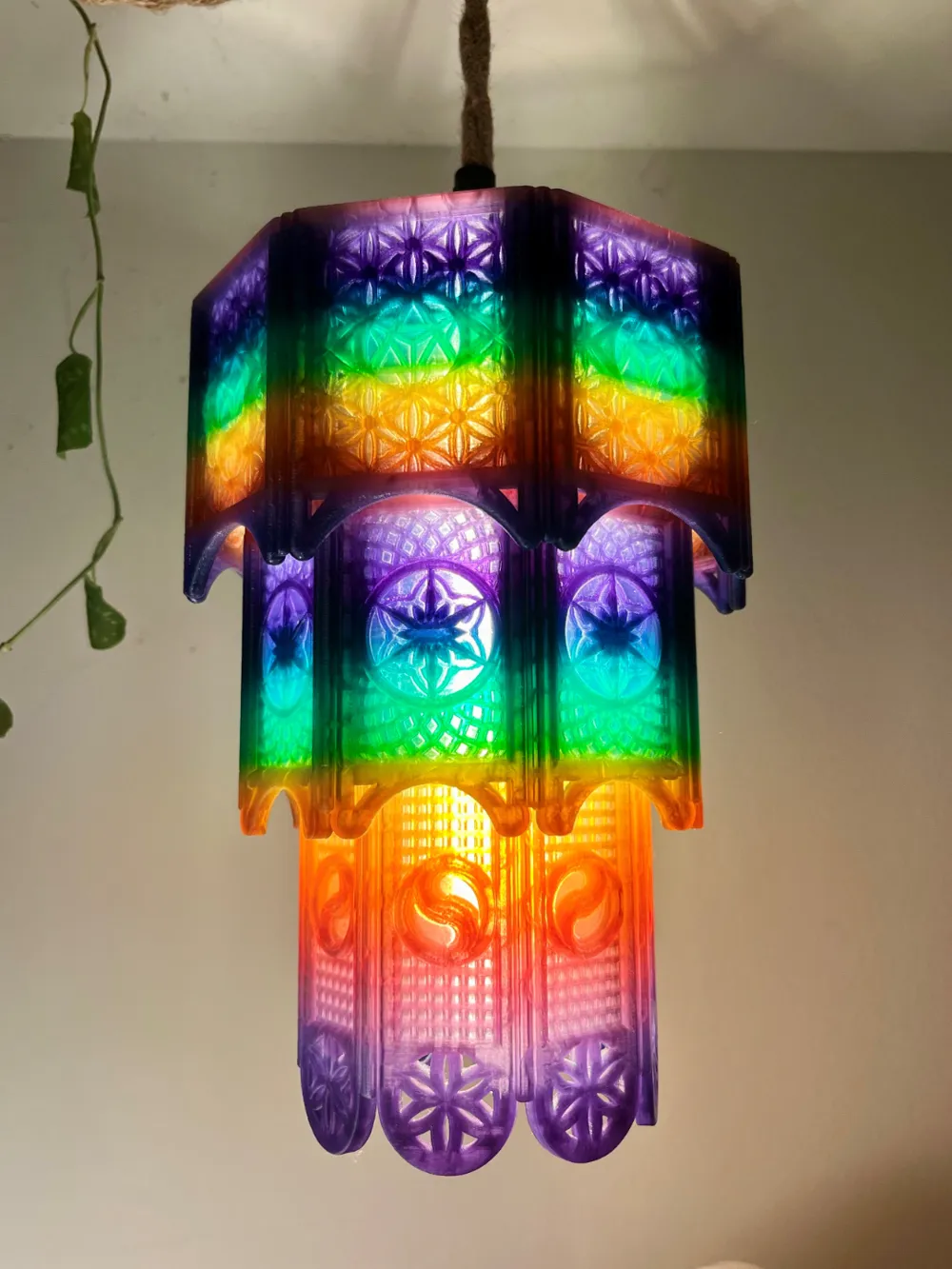 Trippy Three Tier Geometric LED Pendant Lamp/Light by K-Printz3D ...