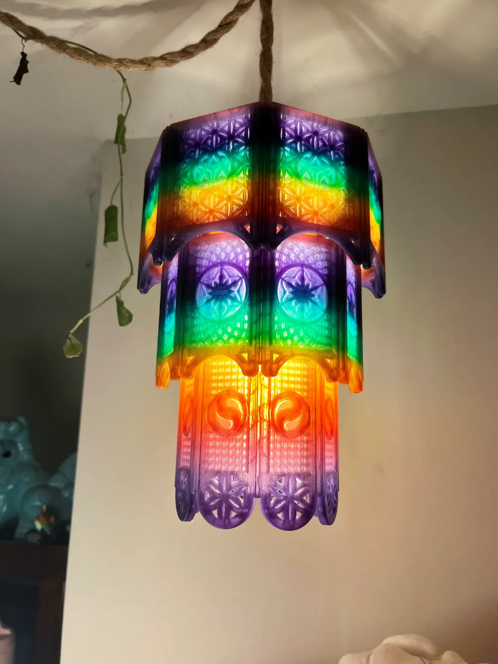 Trippy Three Tier Geometric LED Pendant Lamp/Light by K-Printz3D ...